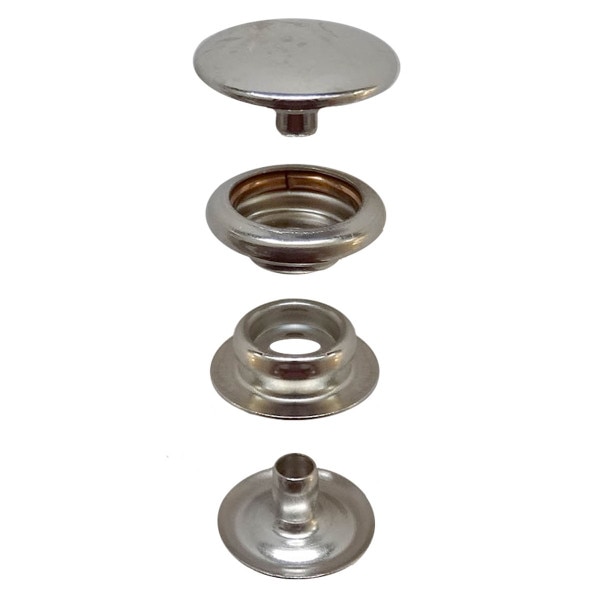 24-Line Brass Nickel Snap Sets Plain Stud (SS24BN)